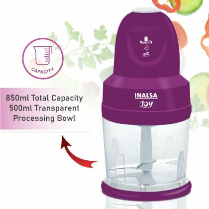 Inalsa Joy, 250W, 500ml Electric Chopper with Copper Motor, Chop, Mince ...