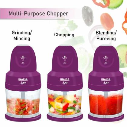 Inalsa Joy, 250W, 500ml Electric Chopper with Copper Motor, Chop, Mince ...