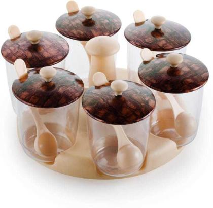 Metrolife Plastic Transparent, Brown, Black Revolving/Rotating Pickle ...