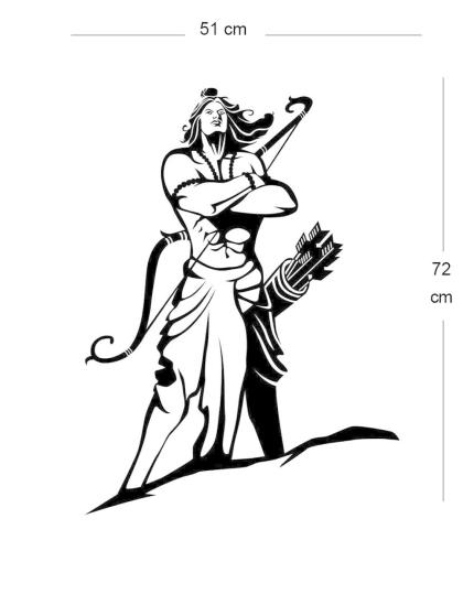 Trends on Wall Black Vinyl Lord Ram Wall Sticker 72 x 51 cm - JioMart