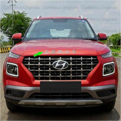 Carmetics Black 3D Letters Bonnet 3D Stickers For Hyundai Venue - JioMart