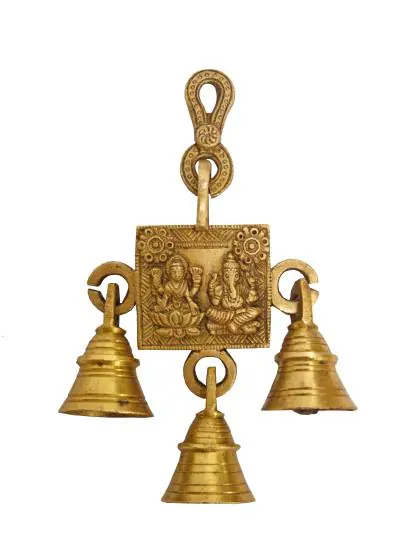 Aesthetic Decors Lakshmi Ganesha Design Decorative Bell - JioMart
