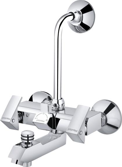Plantex Pure Brass 3 in 1 Wall Mixer with Telephonic Bend for ...