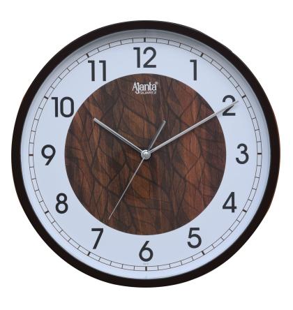 Ajanta Plastic Real Silent Sweep Movement Designer Wall Clock (Brown ...