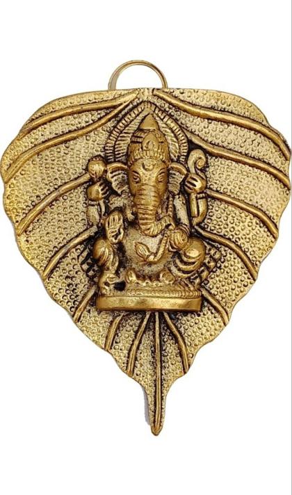 AURATUSKRAFT Pan Patta Ganesh For Wall Hanging... Decorative Showpiece ...
