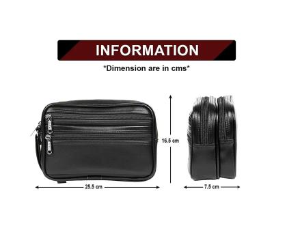 Arira Srk Black Leather Multipurpose Travel Handcuffs Money Carrying ...