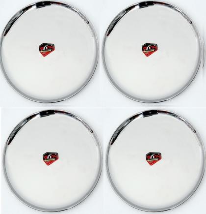 Anny Kitchenware Stainless Steel Half Plates, Pack Of 4 (Design: China ...