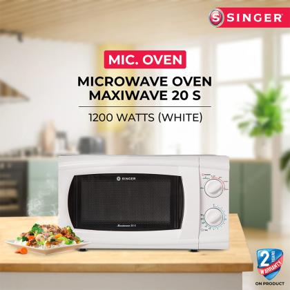 Singer Maxiwave 20S Solo Microwave Oven 20 Litres (1200 Watts, White ...