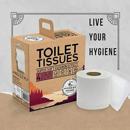 The Honest Home Company 2 Ply Toilet Paper Tissue Roll (4 Rolls , 1200 ...