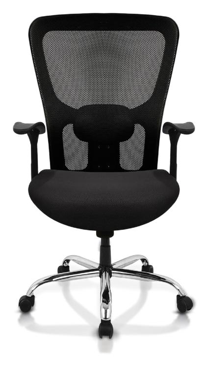 Savya Home Beatle Carbon Steel Medium Back Black Revolving Office Chair ...