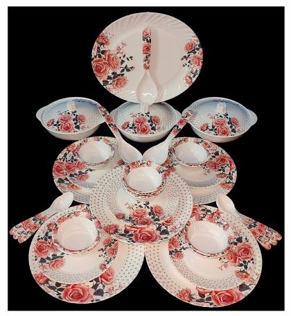 Family Dining Premium Dinner Set in 40 Pieces| Double Coated ...
