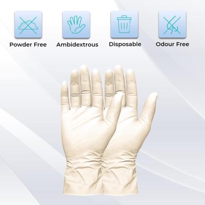 AM SAFE-X Disposable Latex Medical Examination Gloves Powdered, Non ...
