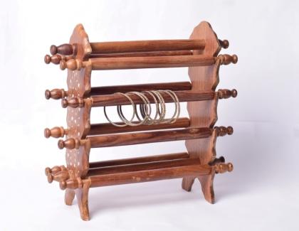 asad Wooden Bangle Stand with 8 Rod (Sheesham)/ Churi Stand/ Jewellery ...