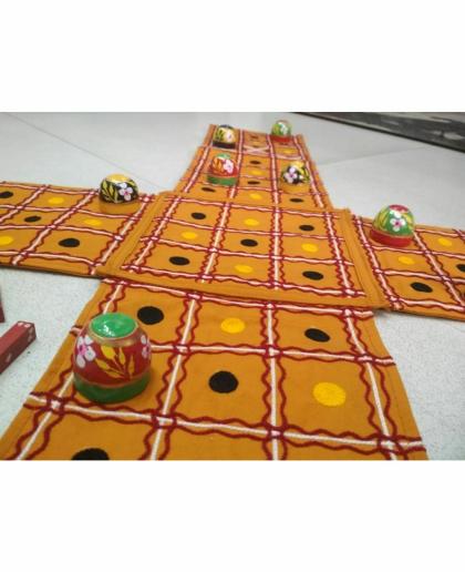 Keddar Enterprise Handmade Chausar Indian Ludo Board Game in Pawn Wood ...