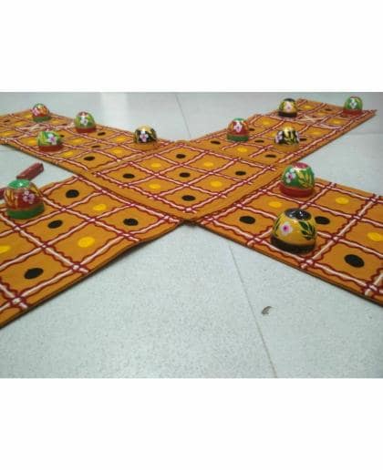 Keddar Enterprise Handmade Chausar Indian Ludo Board Game in Pawn Wood ...