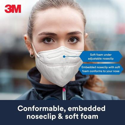 3M 9513 Respirator KN95 Comfort Design (Face Mask, 3 Units, White ...