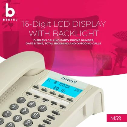 Beetel M59 Off White Corded Landline Phone - JioMart