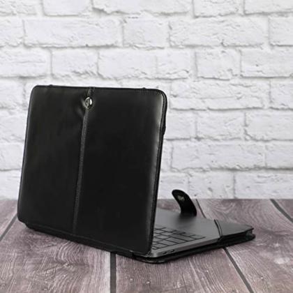 Enthopia Black Vegan Leather Laptop Folio Case For Hp Zbook Firefly 15. ...