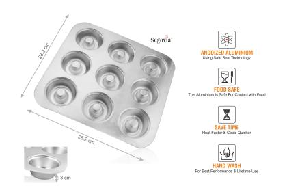 Segovia Bakeware Aluminum Rectangular shape Donut Tray 9 cavity | Donut ...