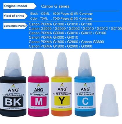 ANG Printers and Inkers Ink Bottle for Canon Pixma G2000 All-in-One Ink ...
