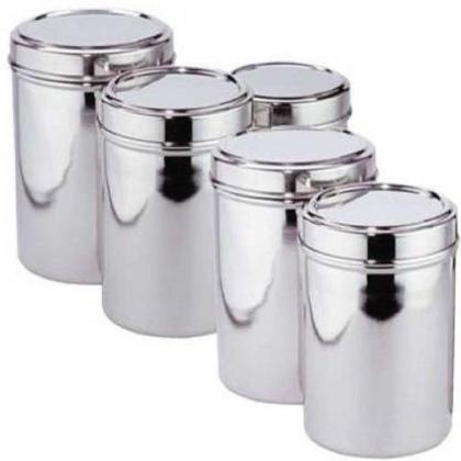 Limetro Steel Stainless Steel Deep Dabba Steel Tea Coffee & Sugar ...