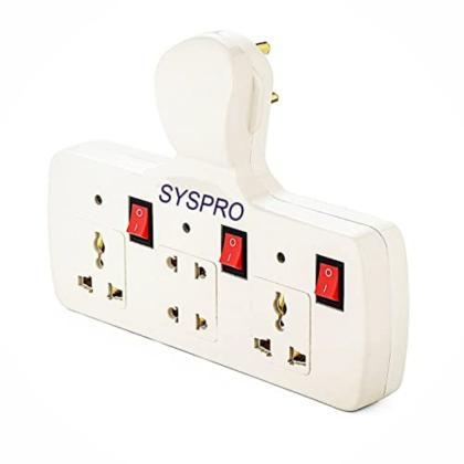 SYSPRO ABS Material 4 Way Outlet Power Strips with Universal Surge ...
