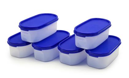 Mahaware Premium Modular Blue Plastic Kitchen Storage Container 600 ml ...