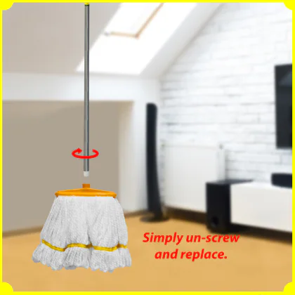 HIC Microfiber T Mop for Cover Large Cleaning Area for Home,Office, Kitchen with Long & Sturdy ...