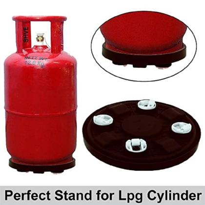 ShopiMoz Gas Cylinder Stands, LPG Cylinder Trolley Easily Movable Stand ...