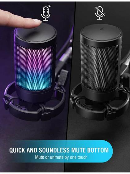 Fifine Rubber Gaming Usb Microphone Condenser Mic - JioMart