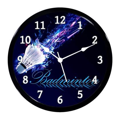 Babawill Badminton Abs Plastic Wall Clock With Glass In Front... - JioMart