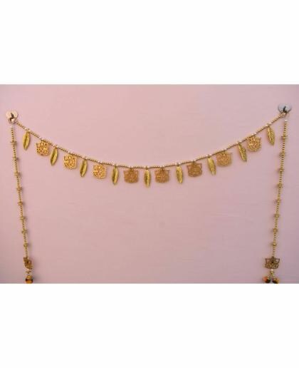 CREYENTES Ganesh Toran For Main Door With Golden Leaves With [ Pack Of ...