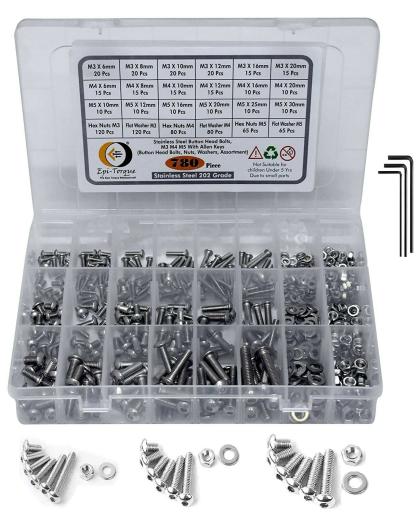 Epi-Torque Button Head Allen Key Bolts - Stainless Steel 202 Grade M3 ...