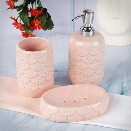 Kreative Homes Ceramic Bathroom Accessories Set and Organization - JioMart
