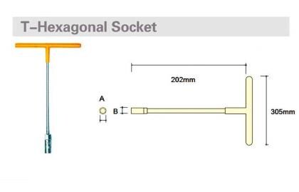 Fixkit Hex T-Socket T Spanner 13MM Set for Automobiles/Bike/Car Repair ...