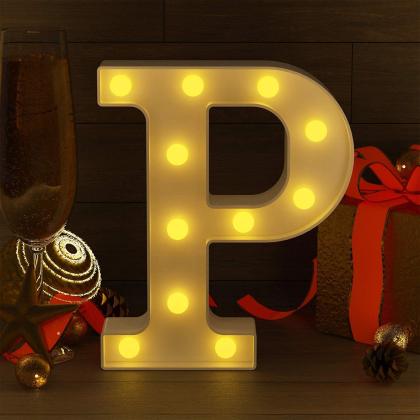 Satyam Kraft White Marquee Alphabet Shaped Led Light Letter P - JioMart