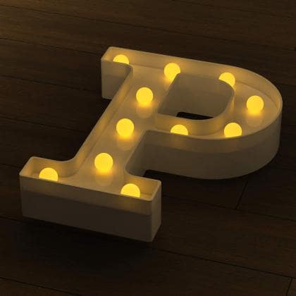Satyam Kraft White Marquee Alphabet Shaped Led Light Letter P - JioMart