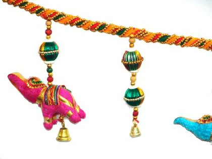 Mango Gifts Door Hanging Decorative Cotton Elephants String Vibrant ...