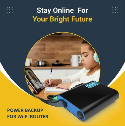 Oakter Mini UPS for 12V WiFi Router Broadband Modem | Backup Upto 4 ...