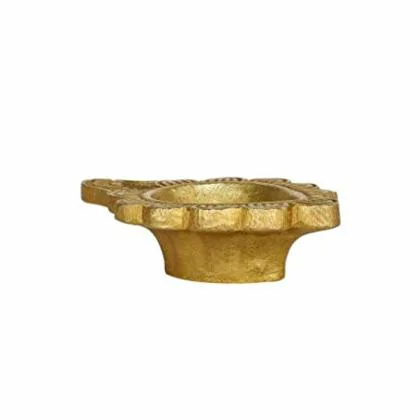 GURU JEE Brass Deepak for Puja Aarti Gifts Oil Wicks Ghee Lamps Mouse ...