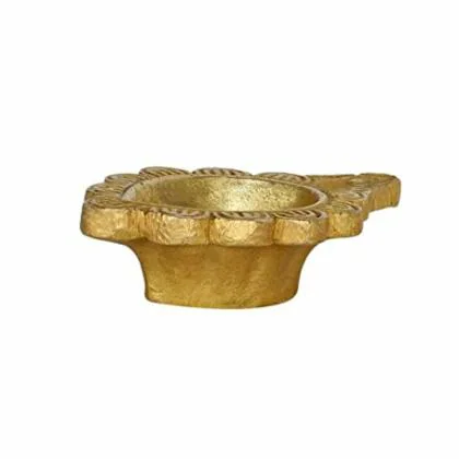 GURU JEE Brass Deepak for Puja Aarti Gifts Oil Wicks Ghee Lamps Mouse ...