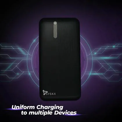 SYSKA 10000 mAh P1070D Power Bank with 37Wh, Made in India, Multi-Layer ...