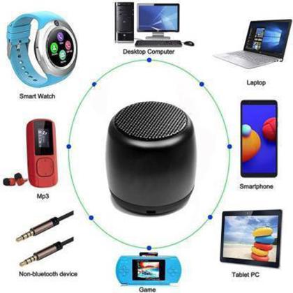 LICHEN Mini Boost Wireless Portable Bluetooth Speaker Built-in Mic High ...