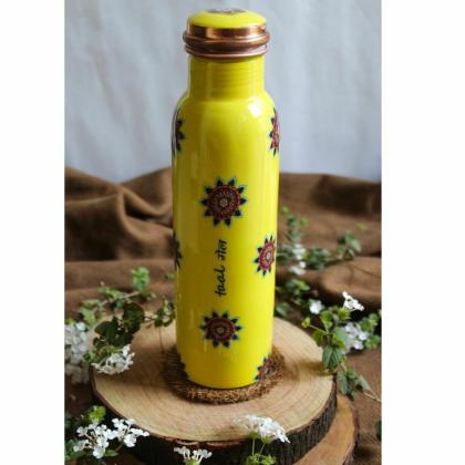 Taal Mell Copper Bottle 1 Ltr with Copper Purity Guarantee Certificate ...