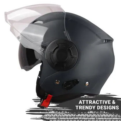 Steelbird GT Dashing ISI Certified Open Face Helmet for Men and Women ...