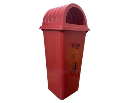 Fiable Cleantech Plastic 60 Liter Dome Shape Dustbin Red | Dome Lid ...
