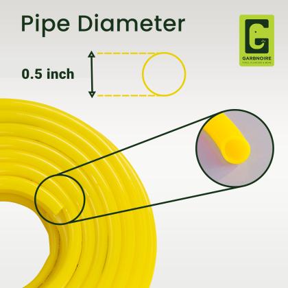 GARBNOIRE Flexible PVC Heavy Duty Yellow Garden Water Pipe/ Lightweight ...
