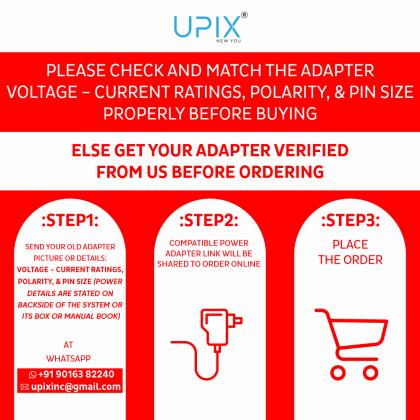 Upix 9V 1A Power Adapter, Power Supply AC Input 100-240 V and Output 9V-1A for Set Top Box/DTH ...