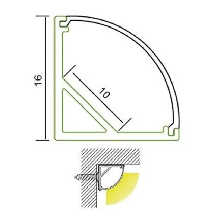 OTS LIGHTS Corner Profile Triangular Shape for Led Strip Light Pack of ...