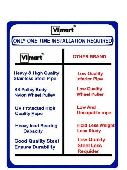 VIMART Space-Saving Telescopic Ceiling Clothes Dryer: Stainless Steel Clothes Drying Stand with ...